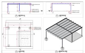 PERGOLA FIXATION SHOP DRAWING- PRIVATE CLIENT, DUBAI - STRUDCO SERVICES LLP